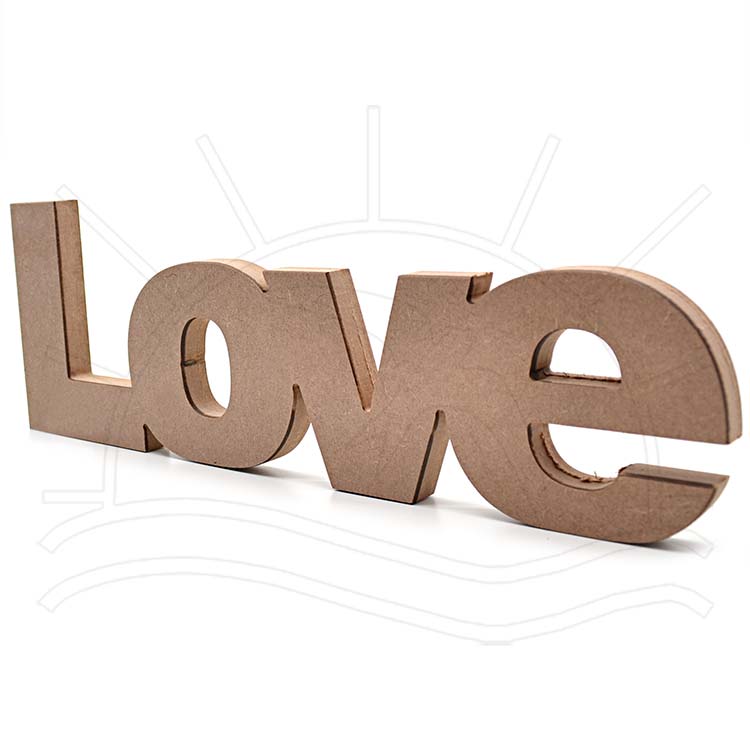 MDF Palavra Grande Love 34x12x2 | Bazar Horizonte - Bazar Horizonte