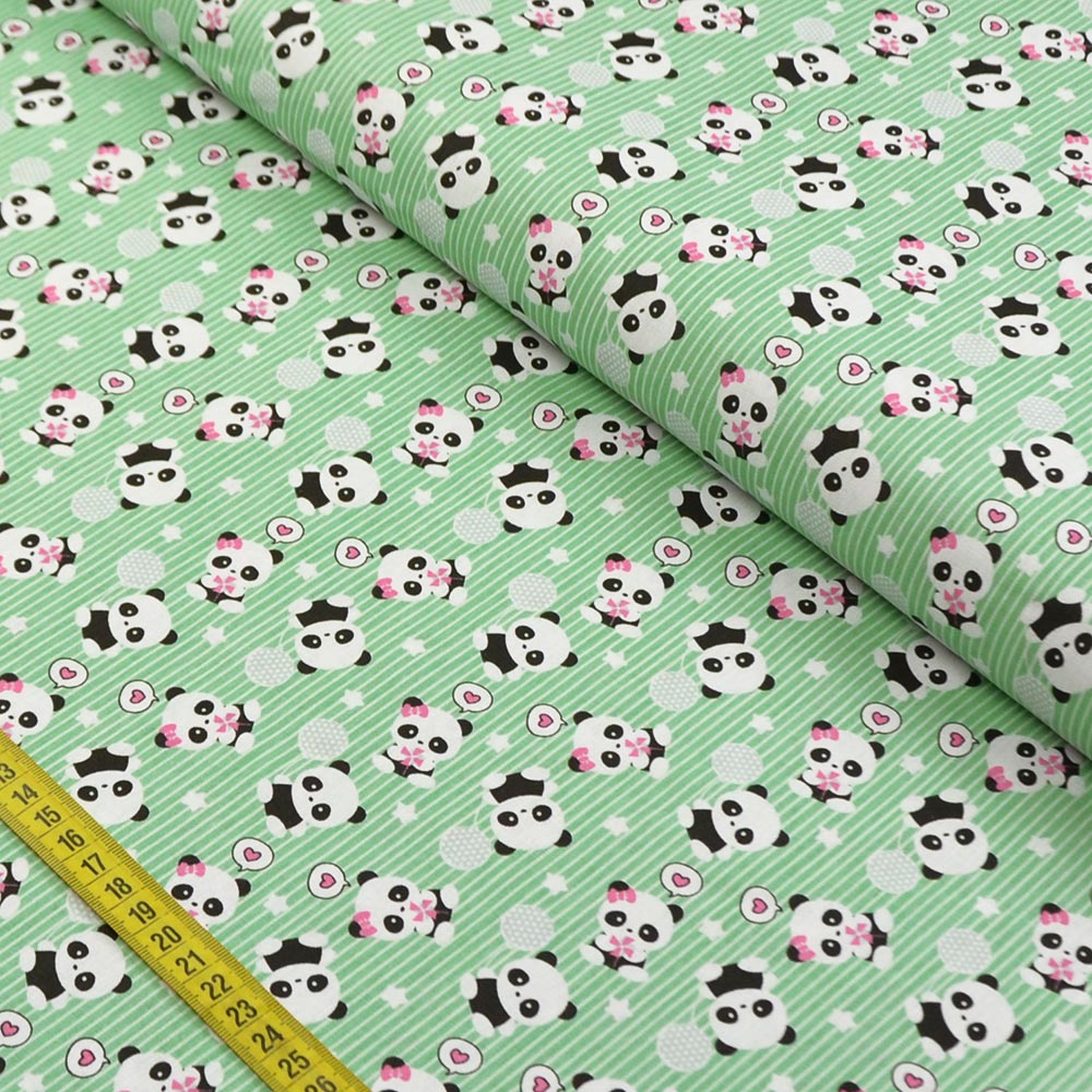 Tecido Estampado para Patchwork - Panda (0,50x1,40) - Bazar Horizonte