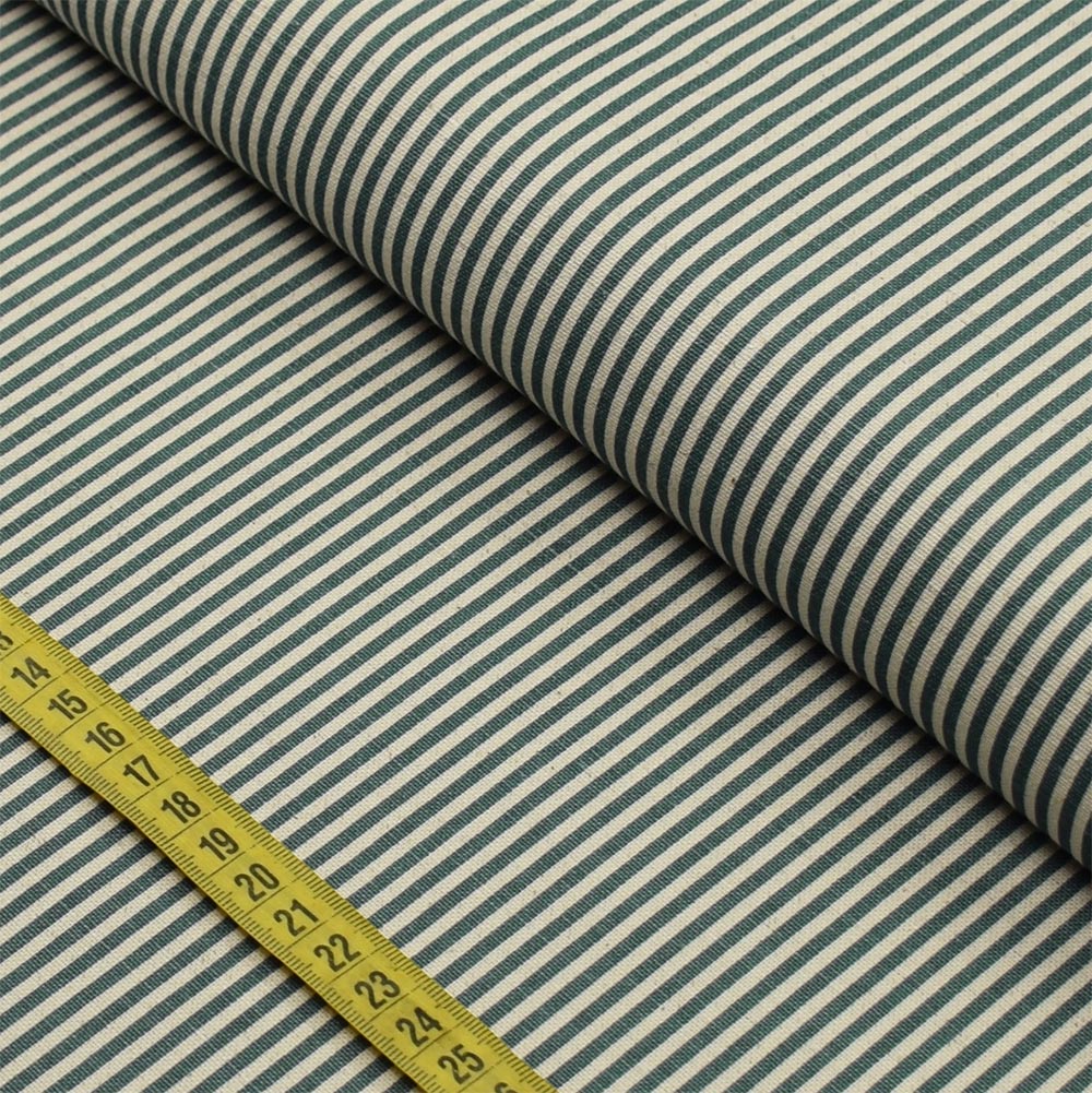 Tecido Blend de Linho Para Patchwork - Listrado Azul Petróleo (0,50x1 ...