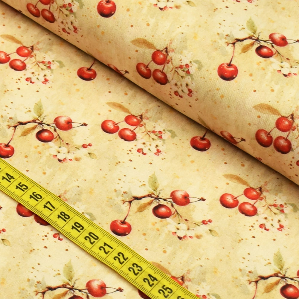 Tecido Estampado Para Patchwork - Tricol Cherry Flower 4 (0,50x1,50 ...