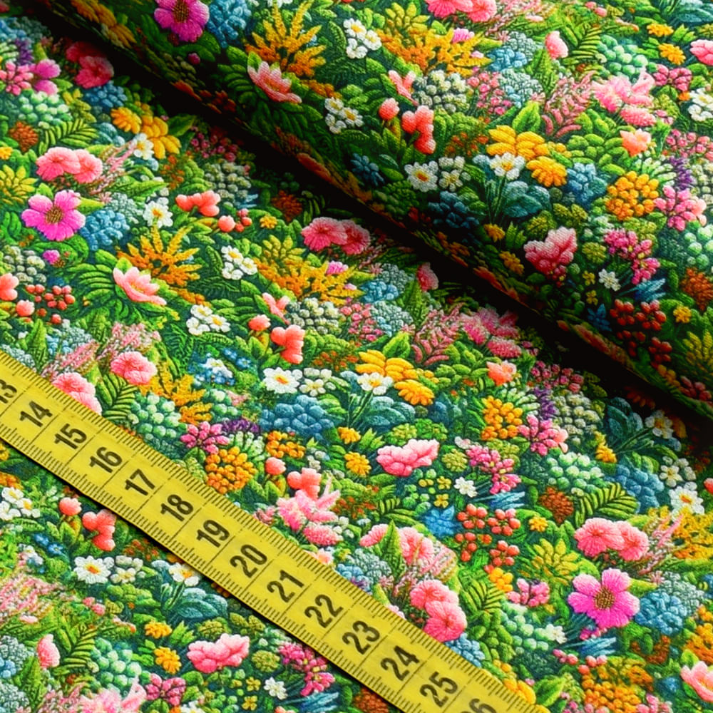Tecido Estampado Para Patchwork - Landscape : Floral - Bazar Horizonte
