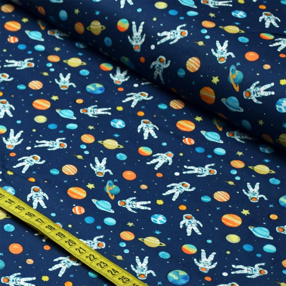 Tecido Estampado para Patchwork - Space : Astronauta - Bazar Horizonte