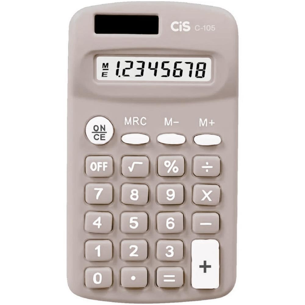Calculadora de Bolso CIS C-105 Areia - Bazar Horizonte